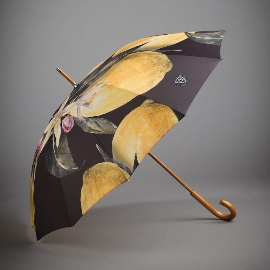 Black Lemon Umbrella - Rain and Son - Classic and Stylish Umbrellas
