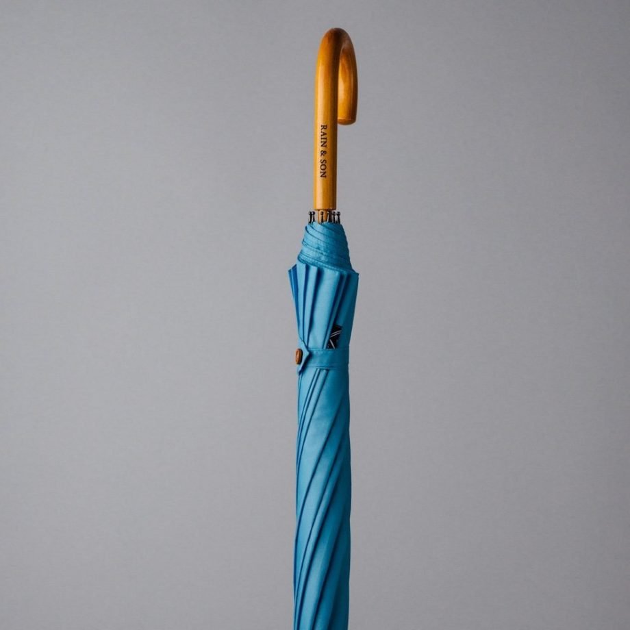 Classic Light Blue Umbrella - Rain and Son - Classic and Stylish Umbrellas