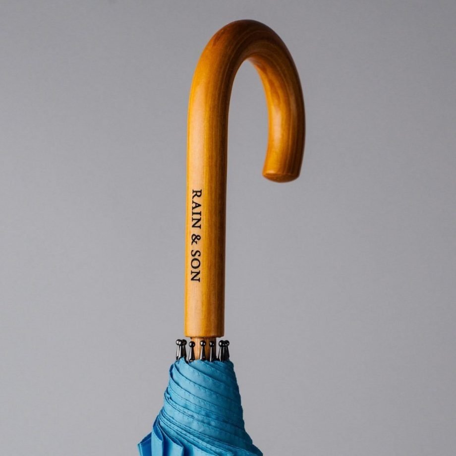 Classic Light Blue Umbrella - Rain and Son - Classic and Stylish Umbrellas