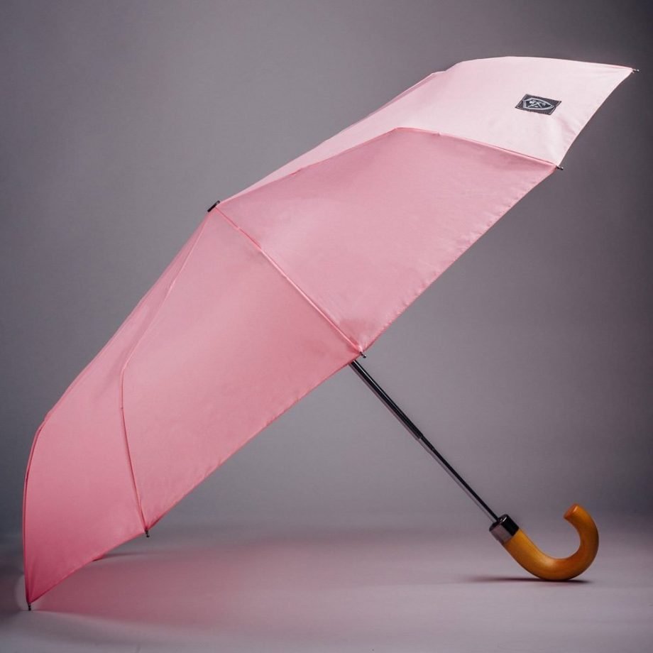 Recycled Pink Compact Umbrella - Rain and Son - Classic and Stylish ...
