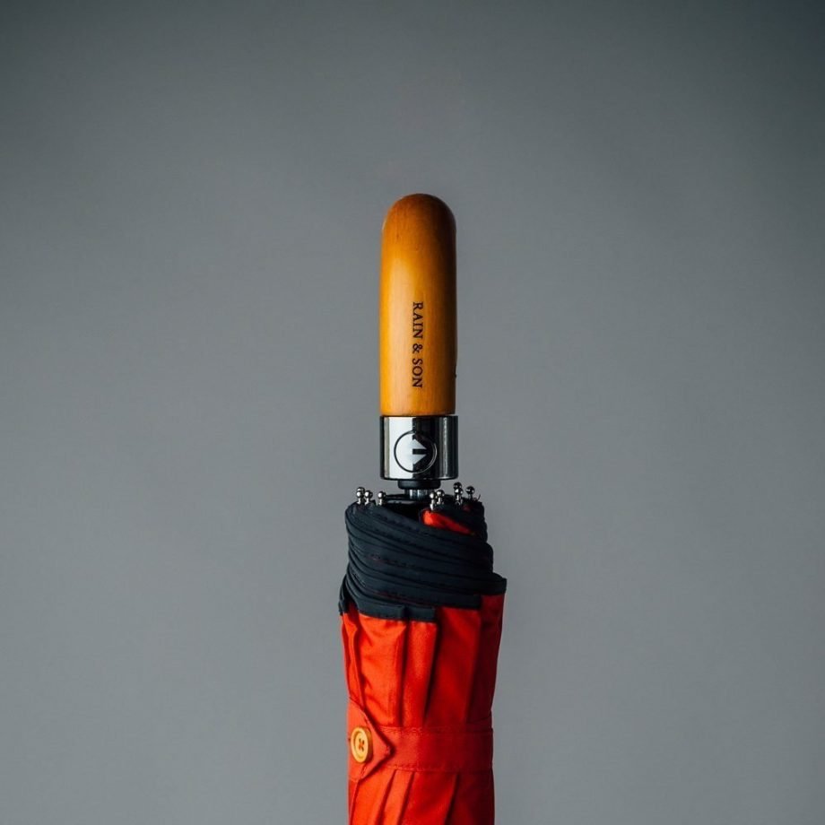 Red Compact Reflective Umbrella - Rain and Son - Classic and Stylish ...