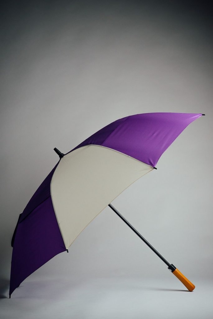 Purple and White Golf Umbrella - Rain and Son - Classic and Stylish ...