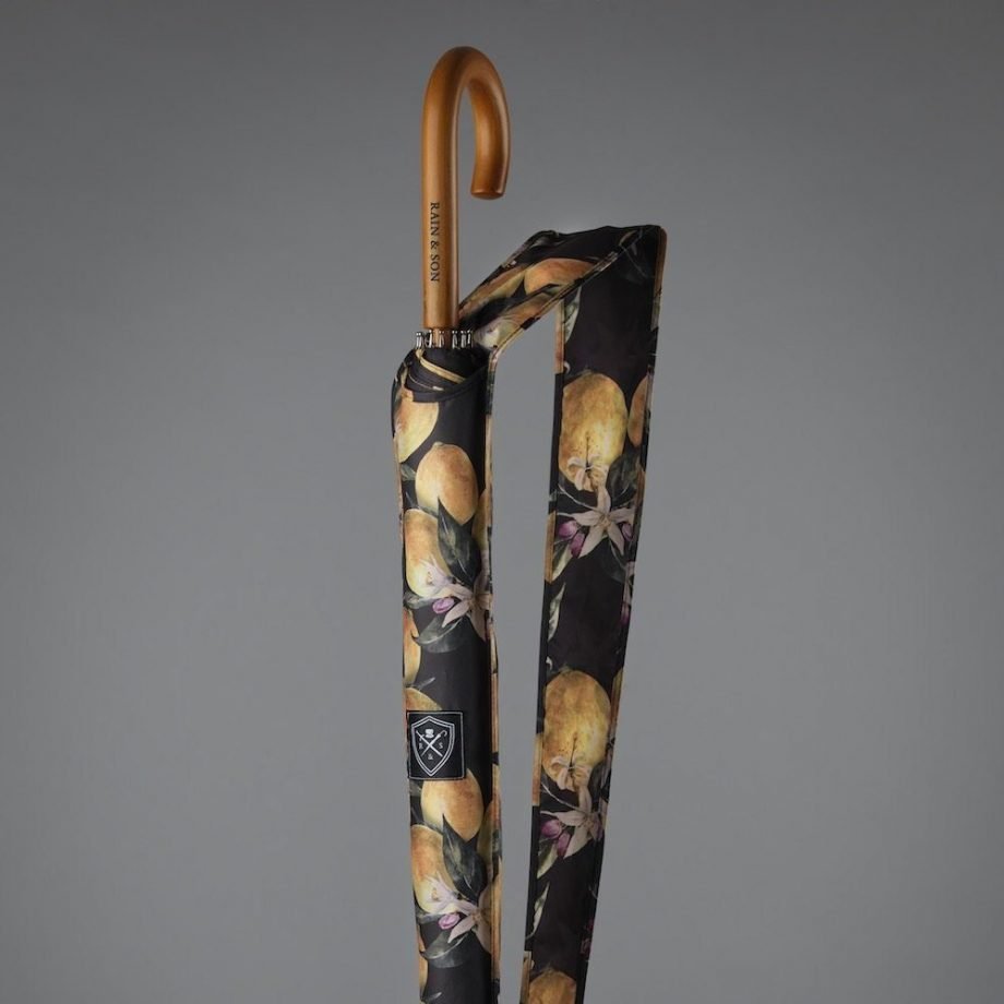 Black Lemon Umbrella - Rain and Son - Classic and Stylish Umbrellas